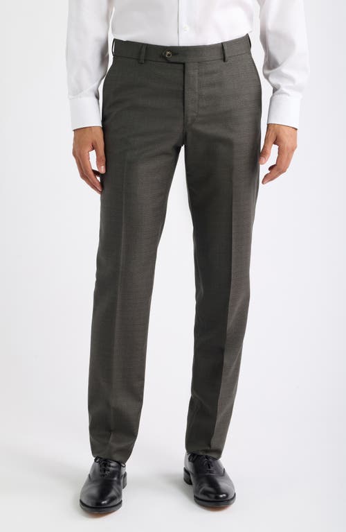 BERLE Berle Flat Front Serge Wool Dress Pants